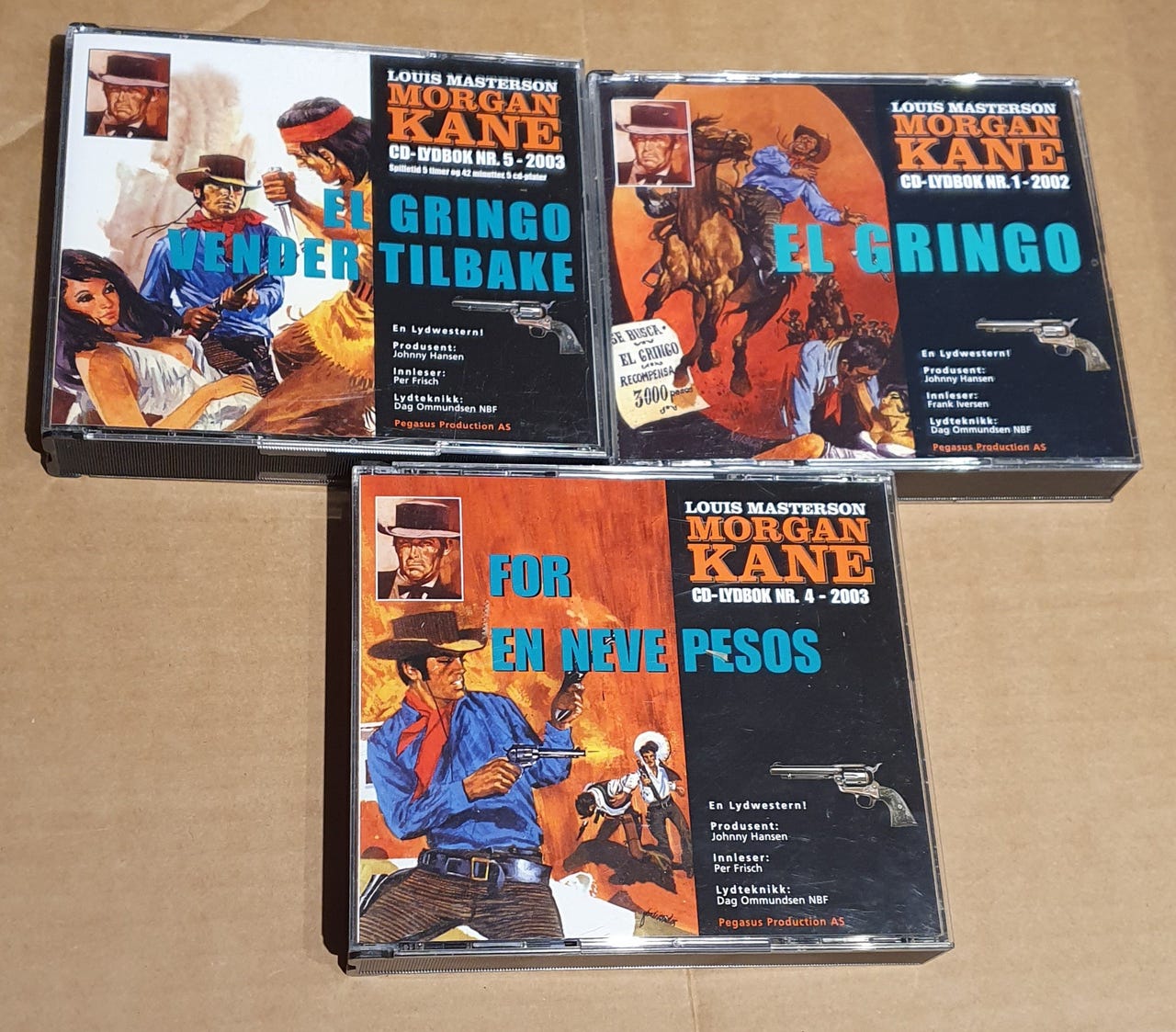 Morgan Kane - Lydbok - CD - 3 Stk Louis Masterson Kjell Hallbing | FINN ...