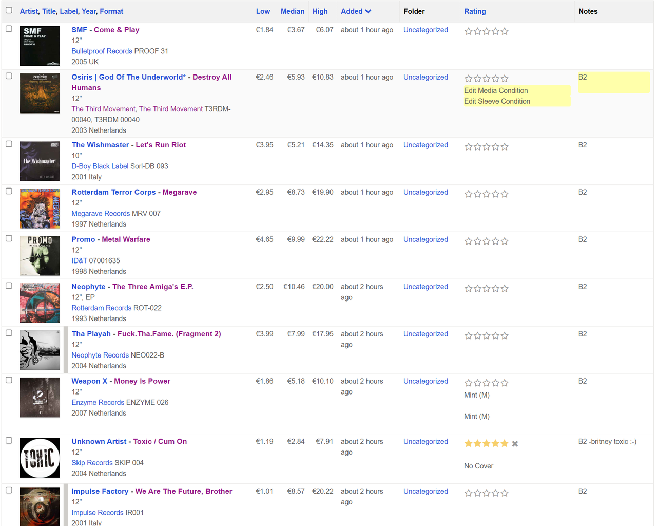 Vill - Villere - Vinyl -> Diverse Vinylplater for samlere - Techno B1-B2-B3 | FINN torget