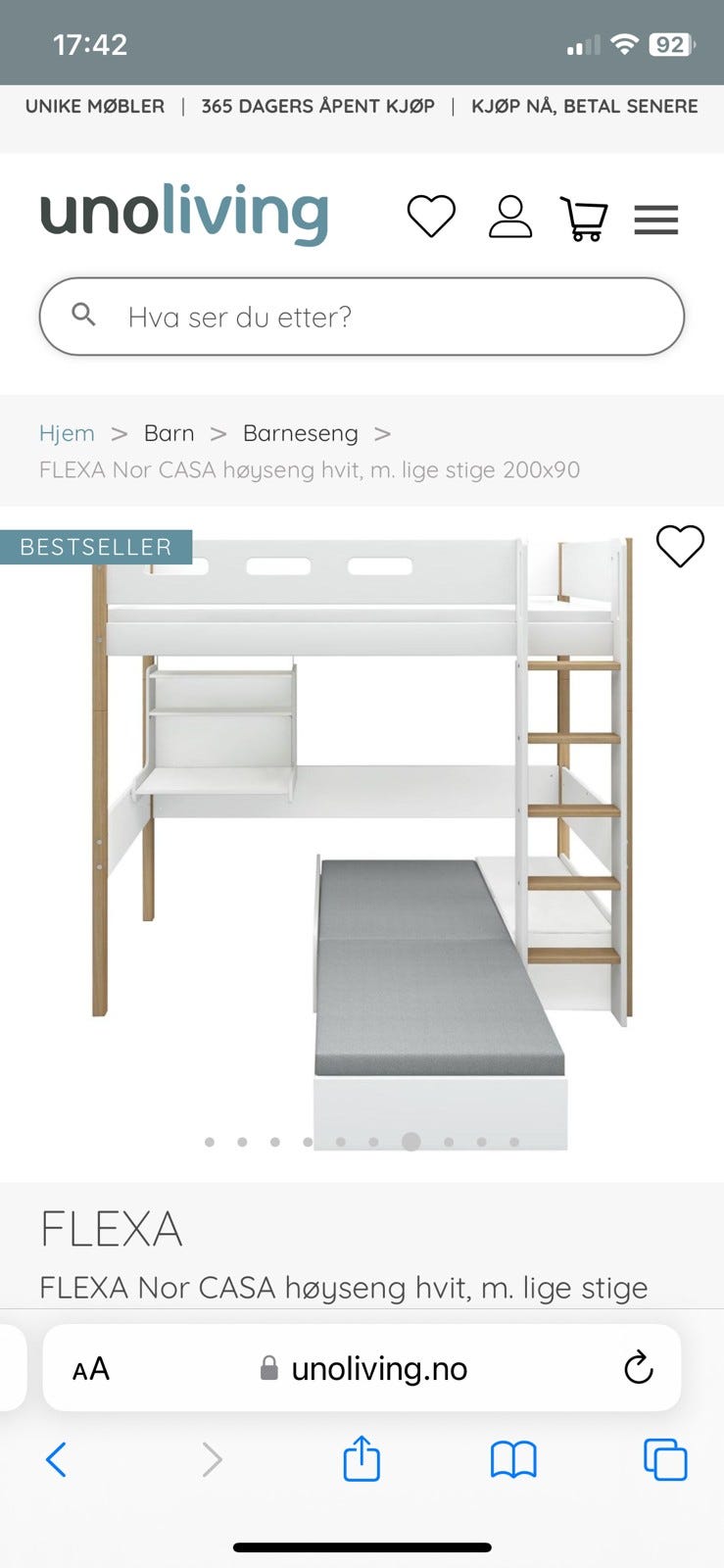 Pult til flexa høy seng | FINN-torget