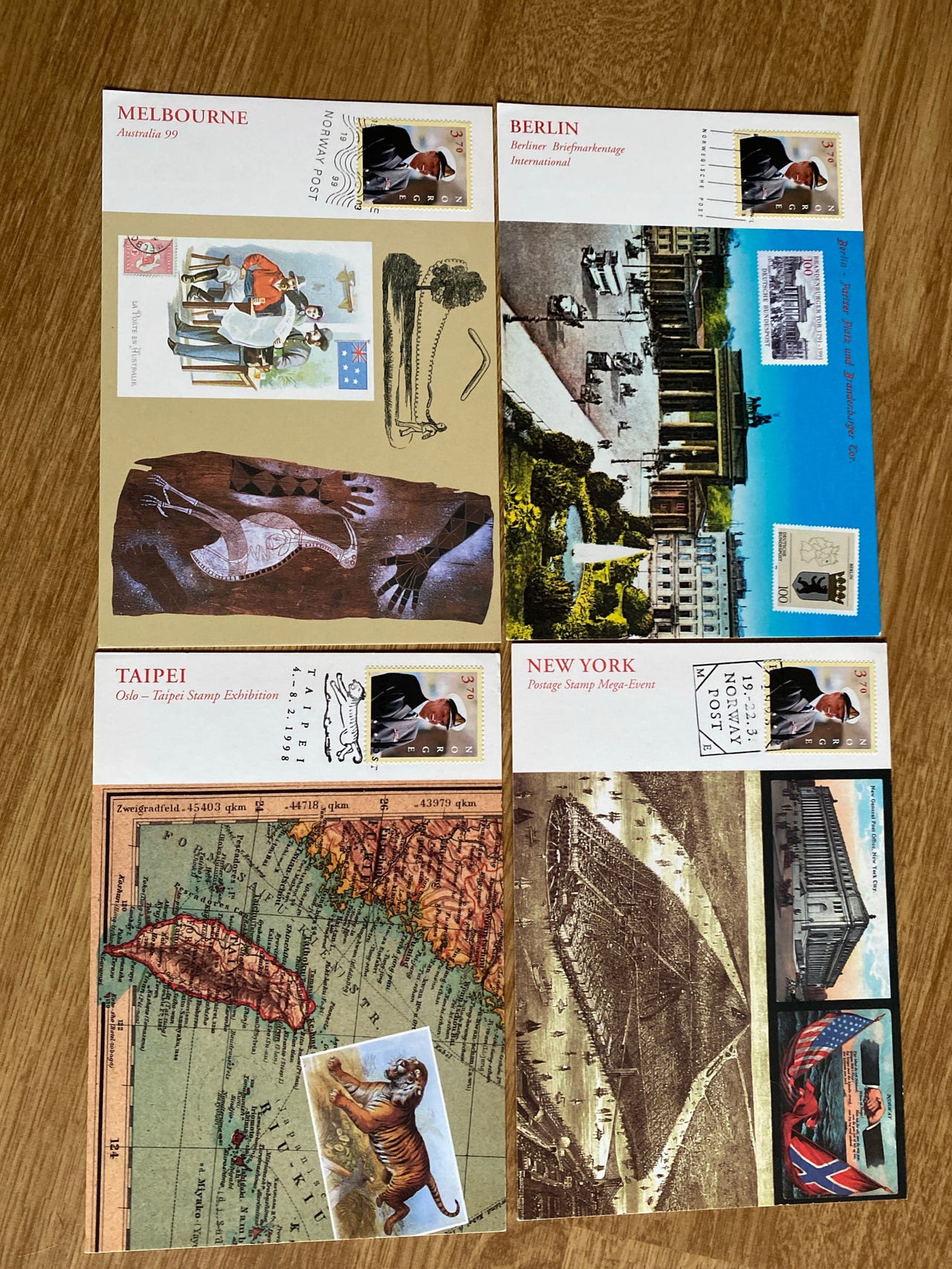 4 stykk postkort «Norway Post» (#149) | FINN-torget