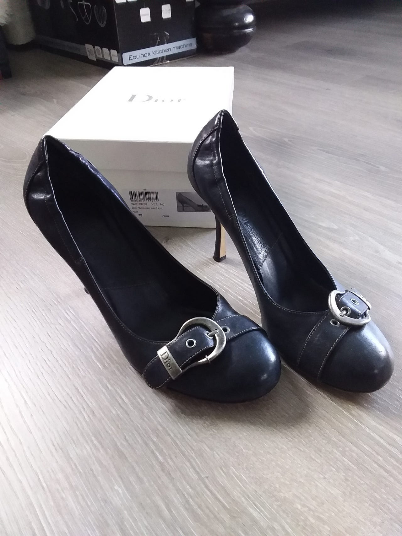 Vintage Christian Dior hæle sko, 39, svart | FINN-torget