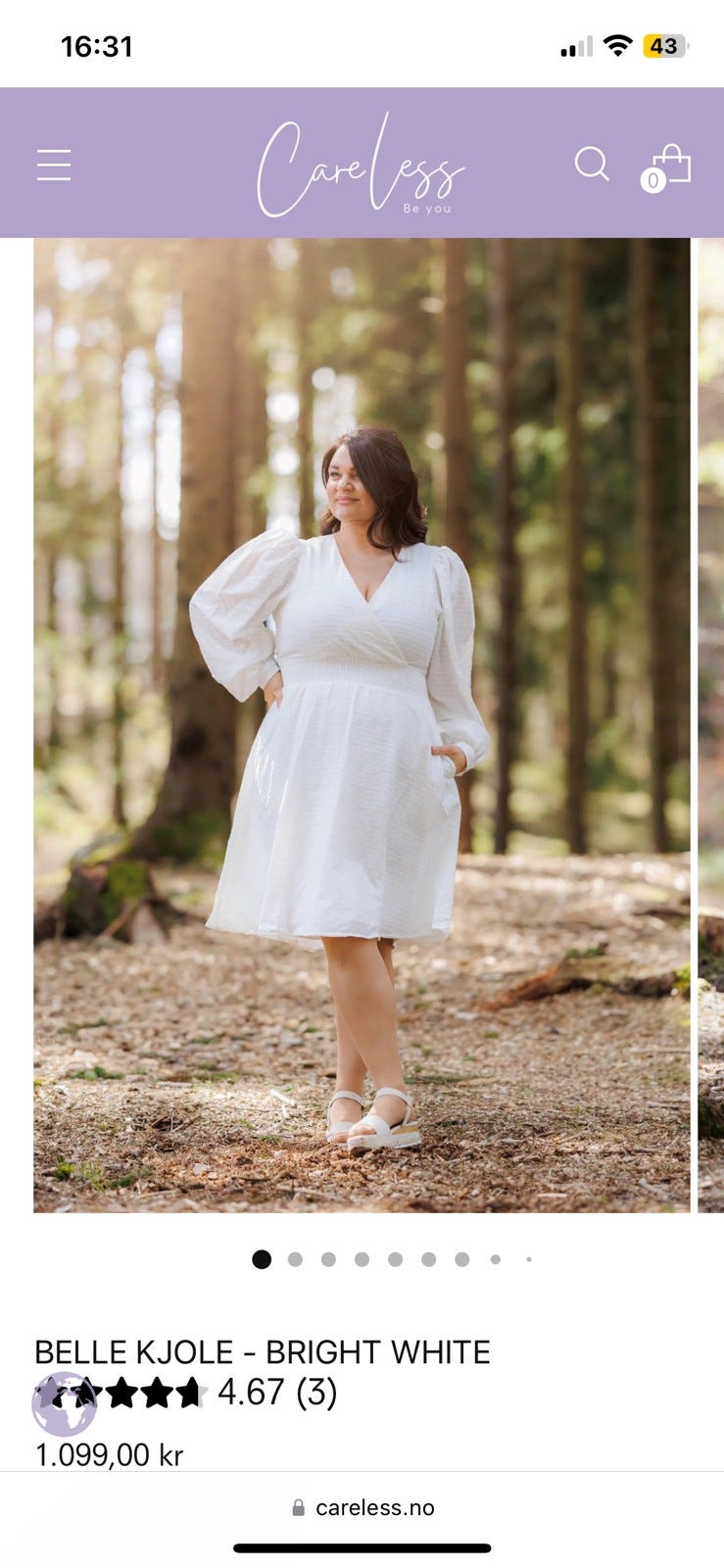 Hvit Belle kjole fra Careless | FINN-torget