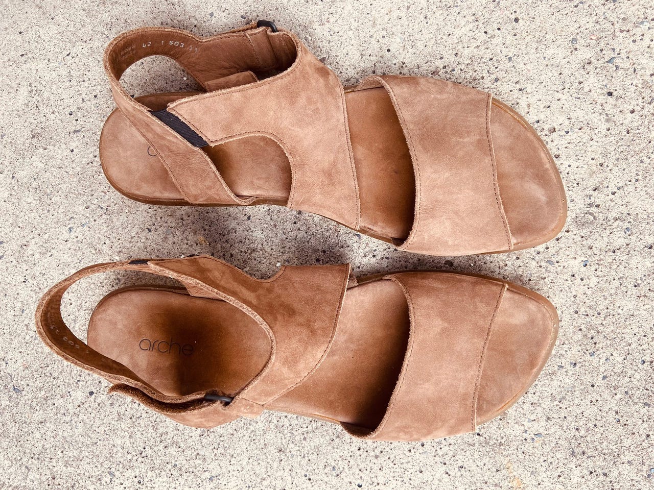 ARCHE LN sandaler, ekte semsket skinn, made in France, str.42 | FINN-torget