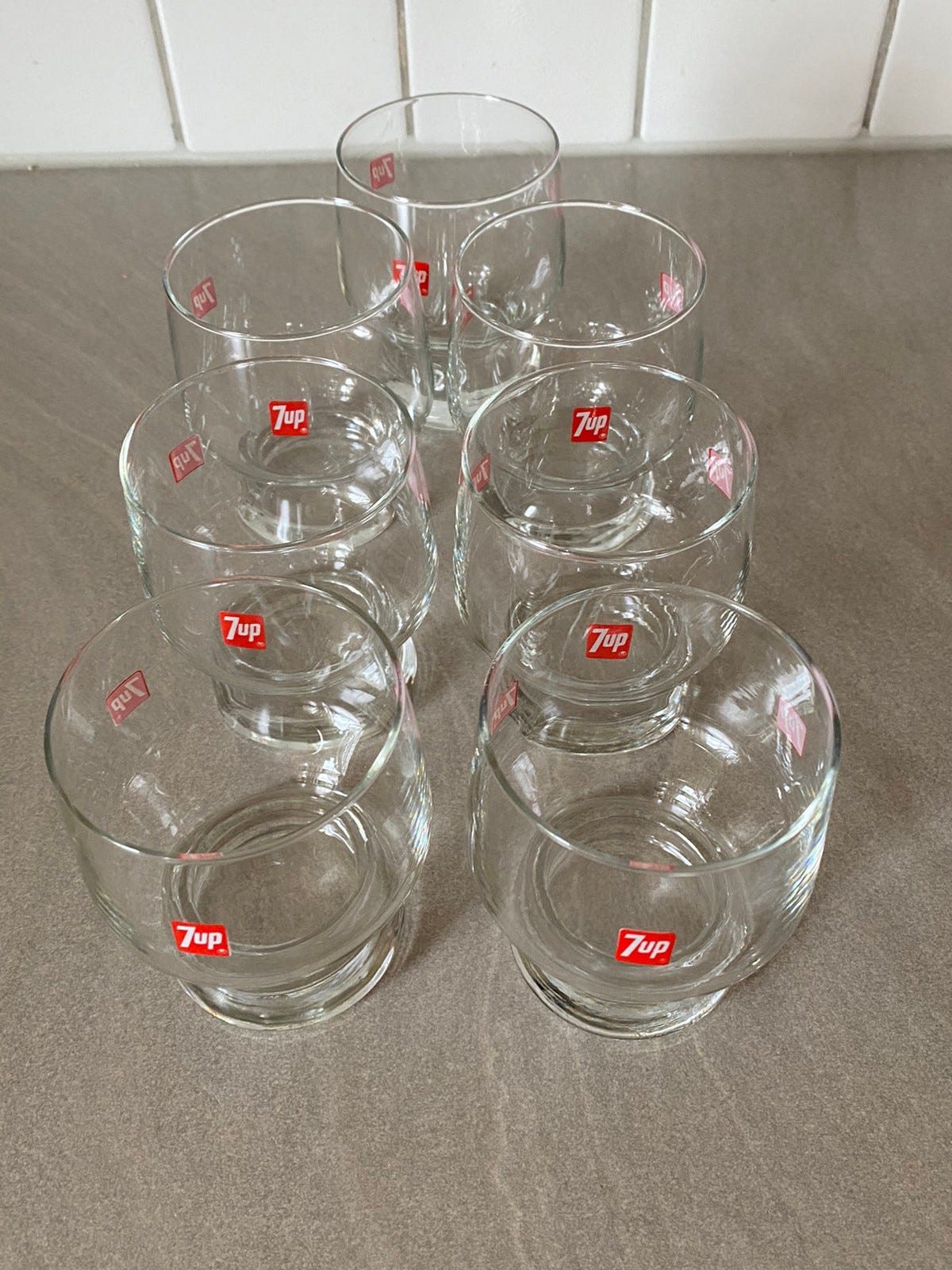 7 stk 7up glass retro | FINN-torget