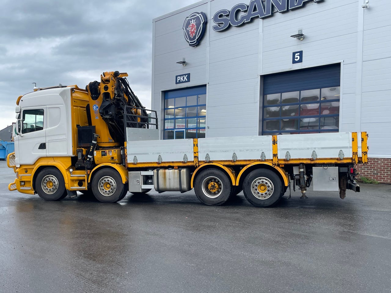 Til salgs: Scania R580 med Effer 525 6S + Jib 6S, vinsj, radiostyring ...