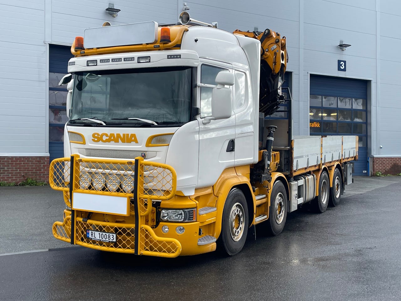 Til salgs: Scania R580 med Effer 525 6S + Jib 6S, vinsj, radiostyring ...