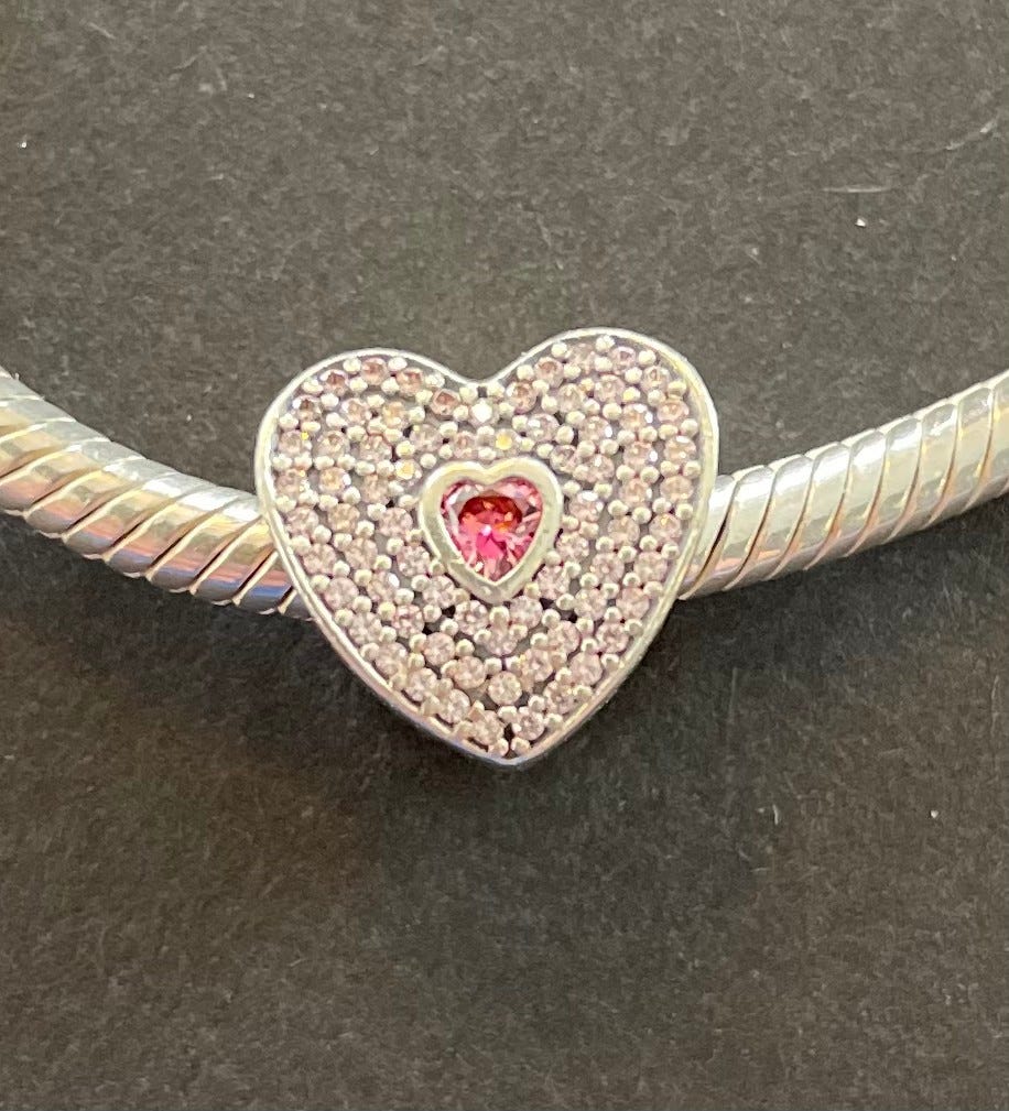 Pandora charm «Sweetheart» fancy pink | FINN-torget