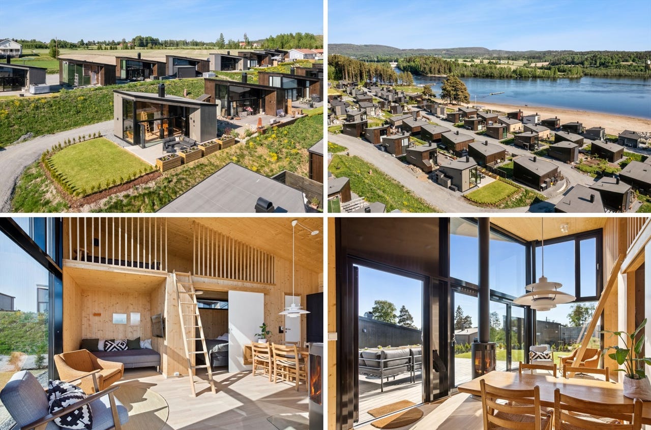 Flott helårshytte ved Glommas elvebredd i Nes strandhager|Stor ...