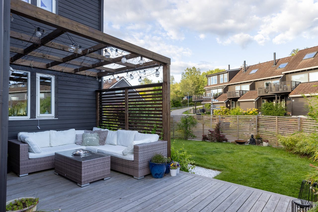 Enderekkehus | Fantastisk hage med flere soner | Stor terrasse ...