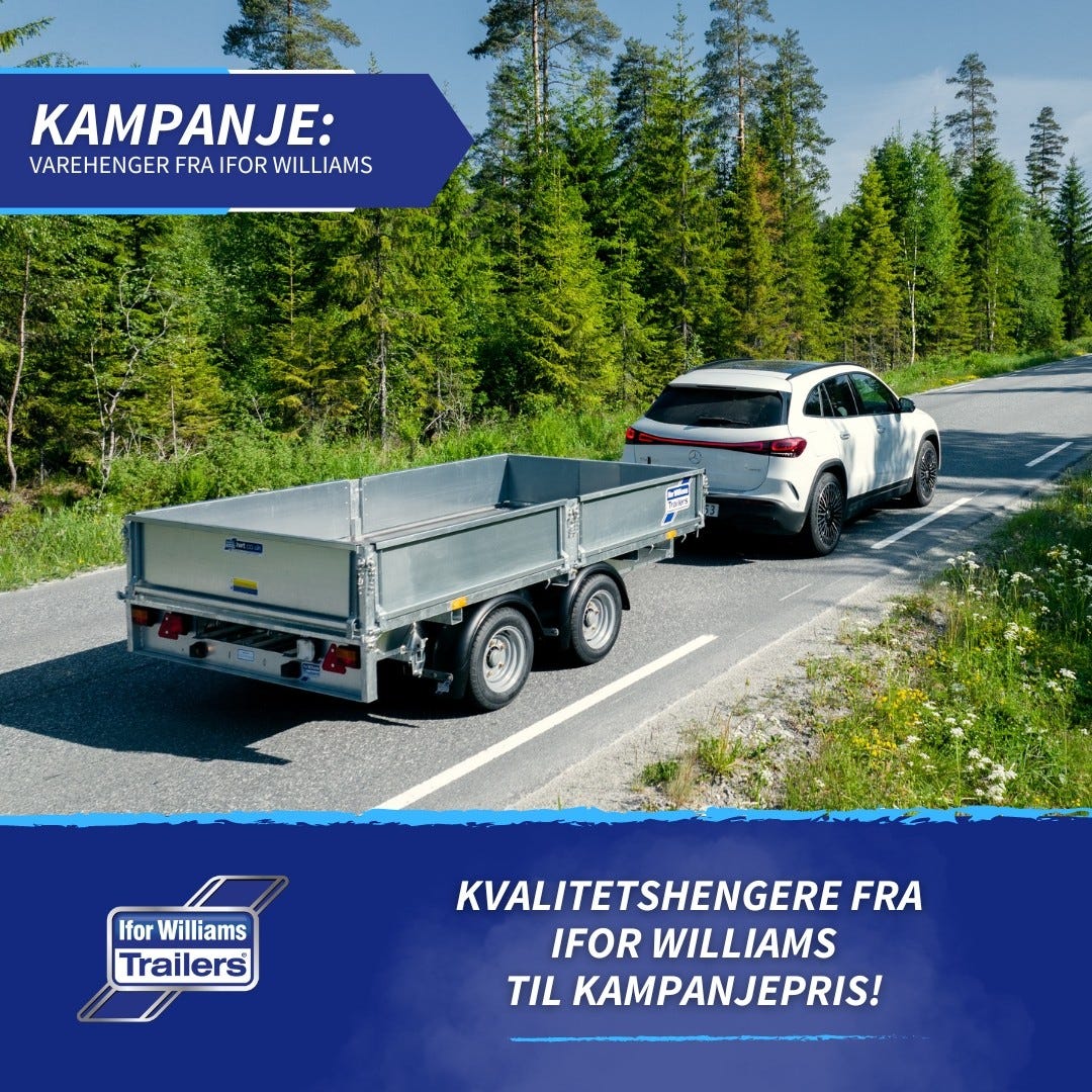 KAMPANJE: Stor henger 547x225 3500 kg Ifor Williams LM187 - Finans ...