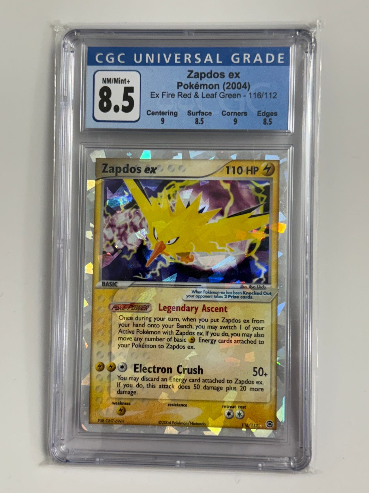 Zapdos EX (2004, Pokemon Fire Red & Leaf Green). CGC 8.5. Near Mint ...
