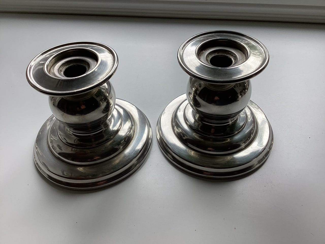 Retro tinn lysestaker | FINN-torget