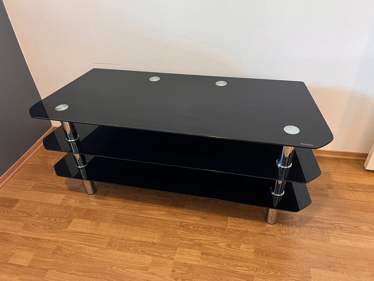 TV bord i sort glass | FINN-torget