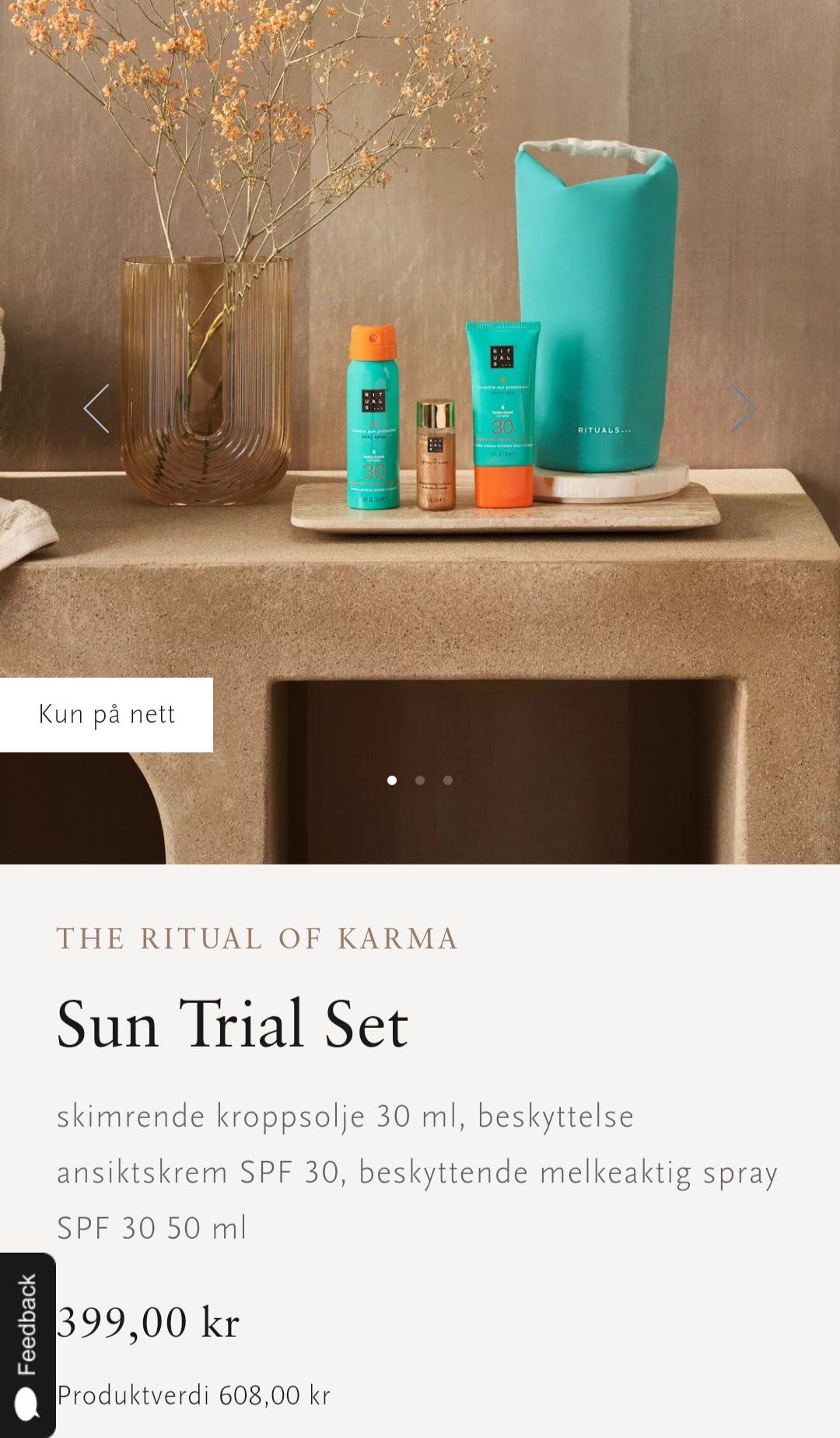 THE RITUAL OF KARMA Sun Trial Set Rituals sommer pakke | FINN-torget