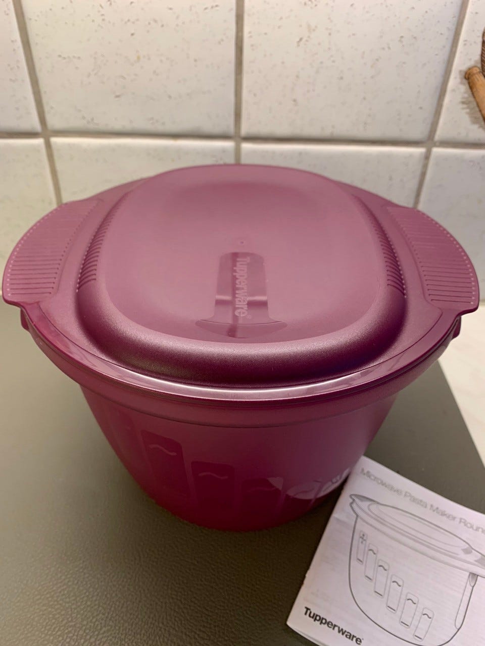 Tupperware Microwave Pasta Maker Rund 3 liter | FINN-torget