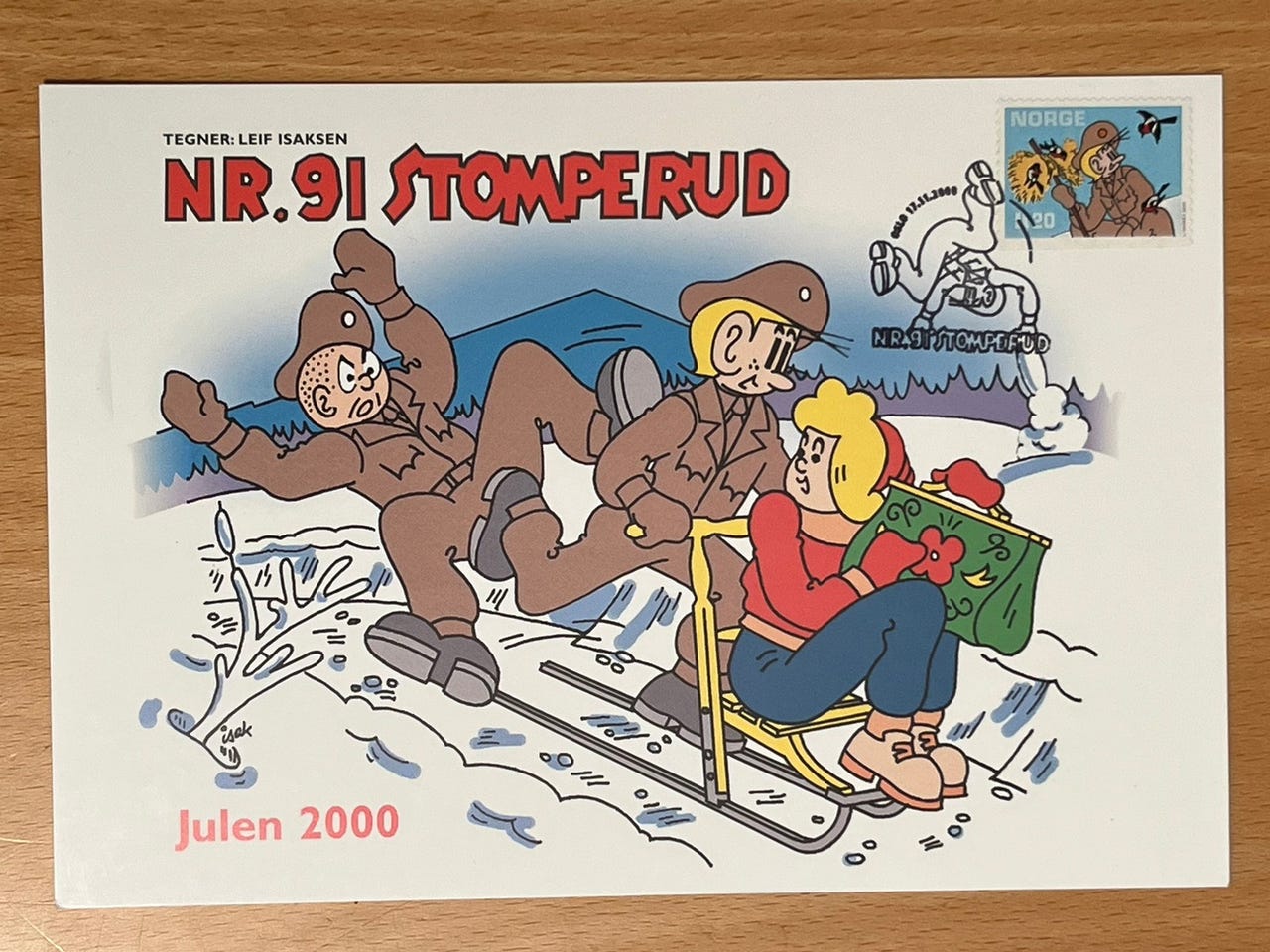 Nr. 91 Stomperud - postkort stemplet første dag NK 1407 | FINN-torget