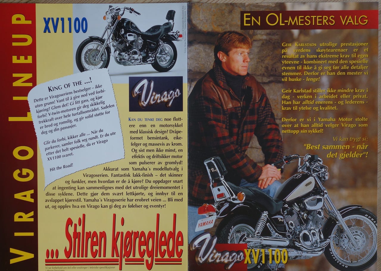 Yamaha Virago XV1100 brosjyre (Geir Karlstad) | FINN-torget