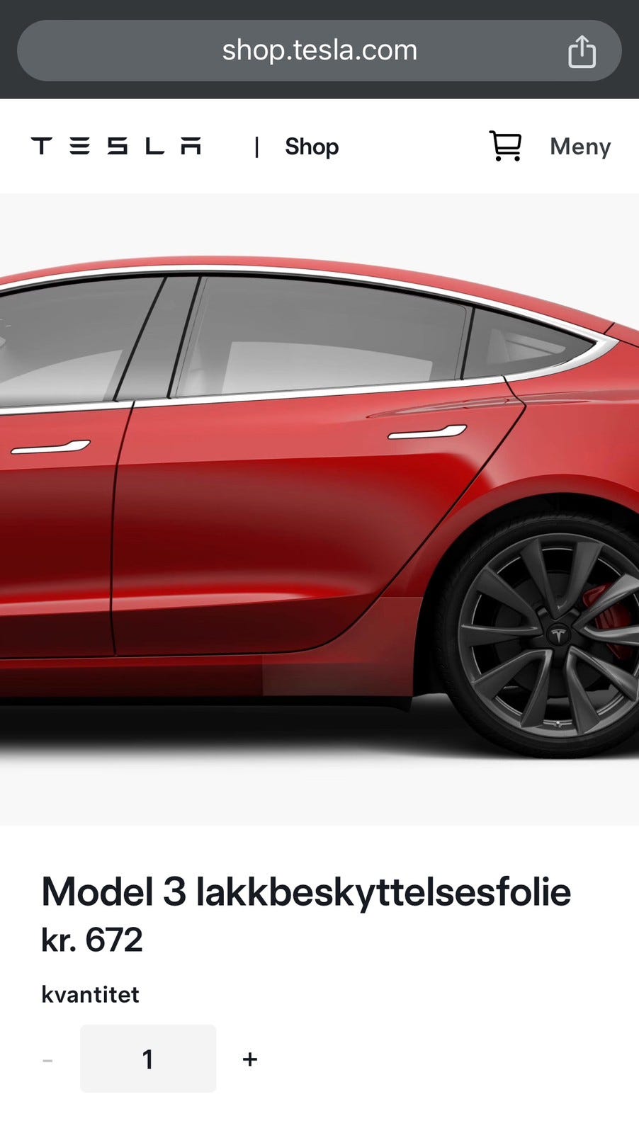 Tesla Model 3 lakkbeskyttelsesfolie | FINN torget