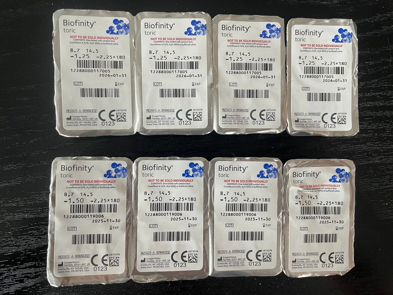 Biofinity toric månedslinser -1.25 og -1.50 | FINN-torget