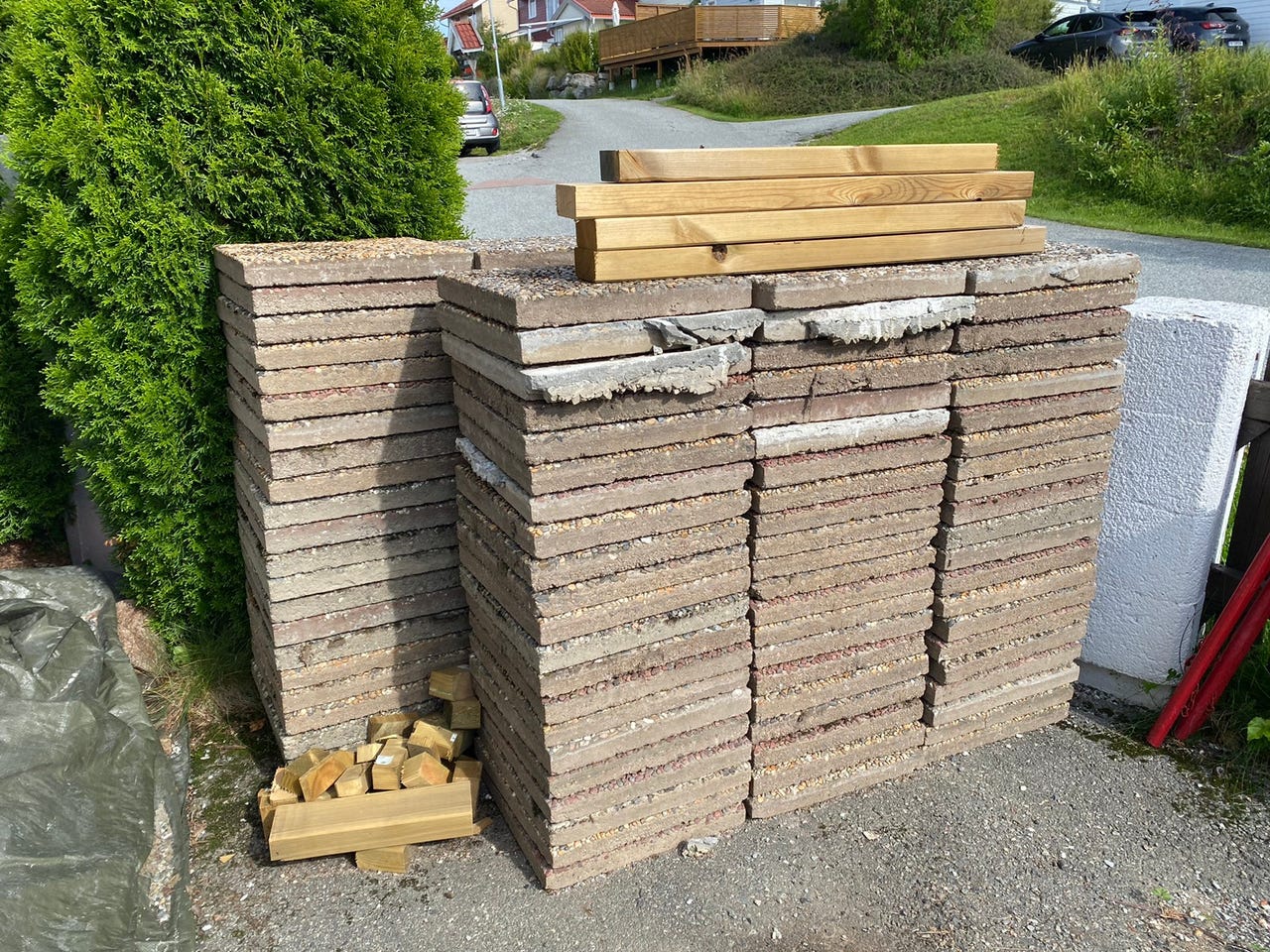 Betongheller 40 x 40 x 4cm | FINN torget