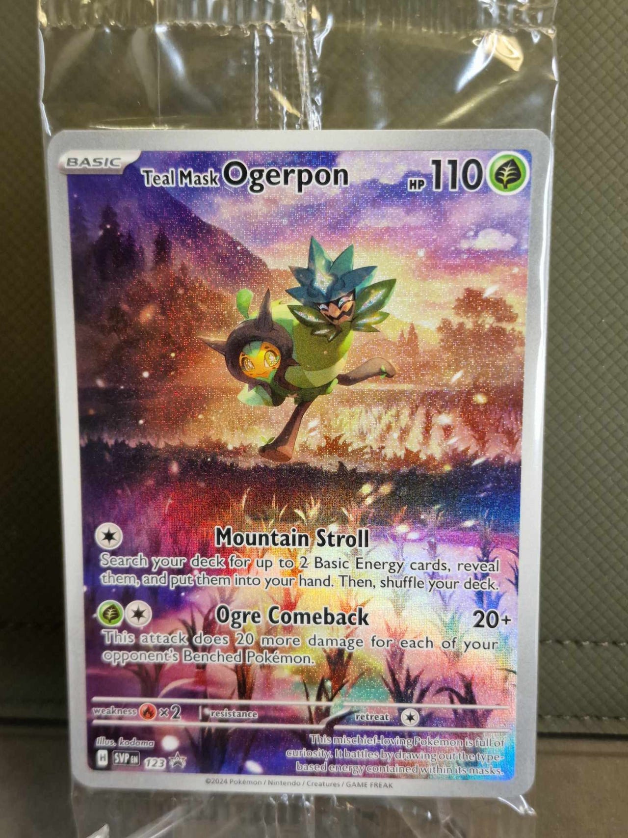 Teal Mask Ogerpon #123 - Pokemon Twilight Masquerade ETB Promo | FINN ...