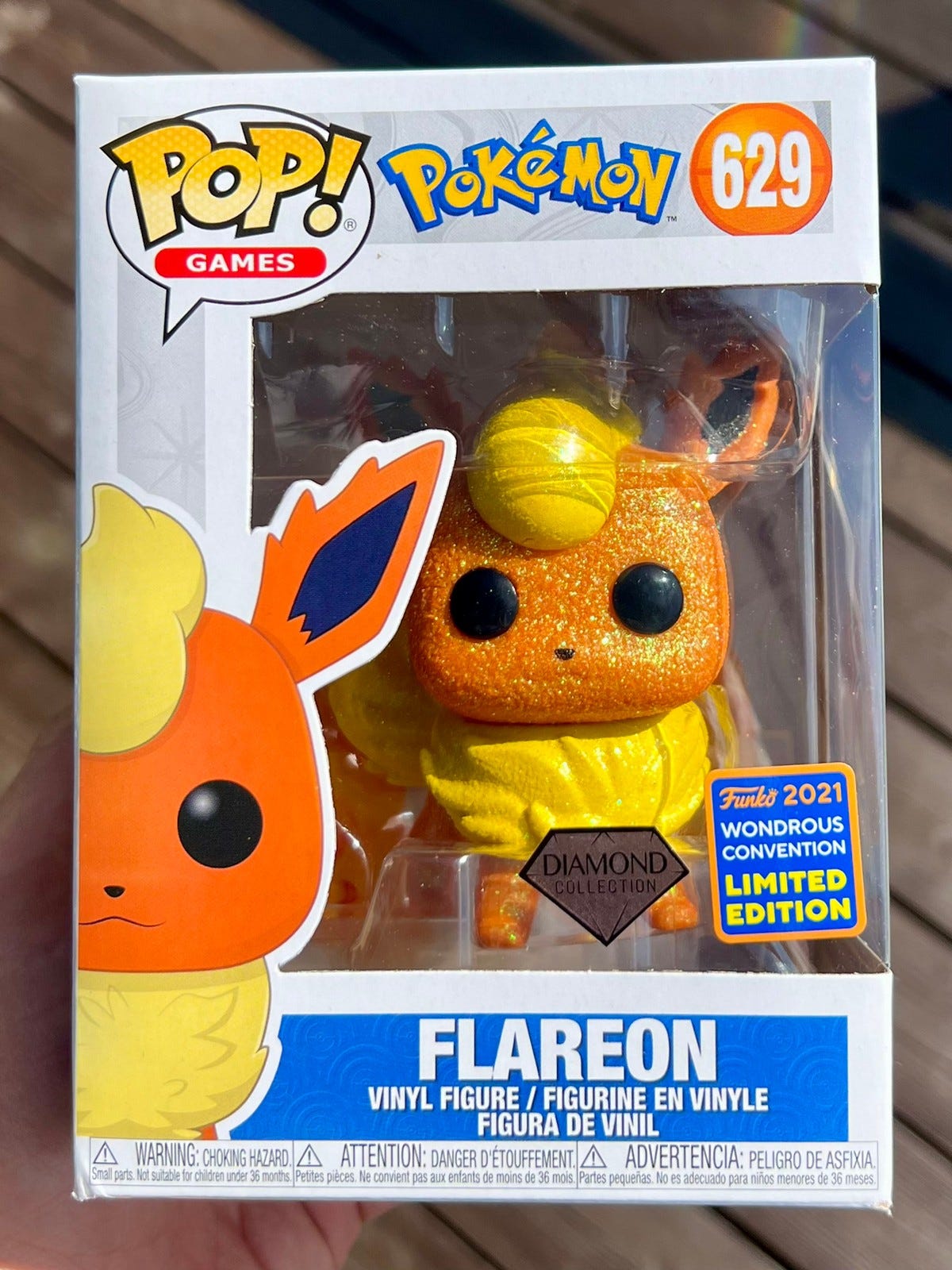 Funko Pop! Flareon (Diamond Glitter) | Pokemon (629) Excl. to Wondrous ...