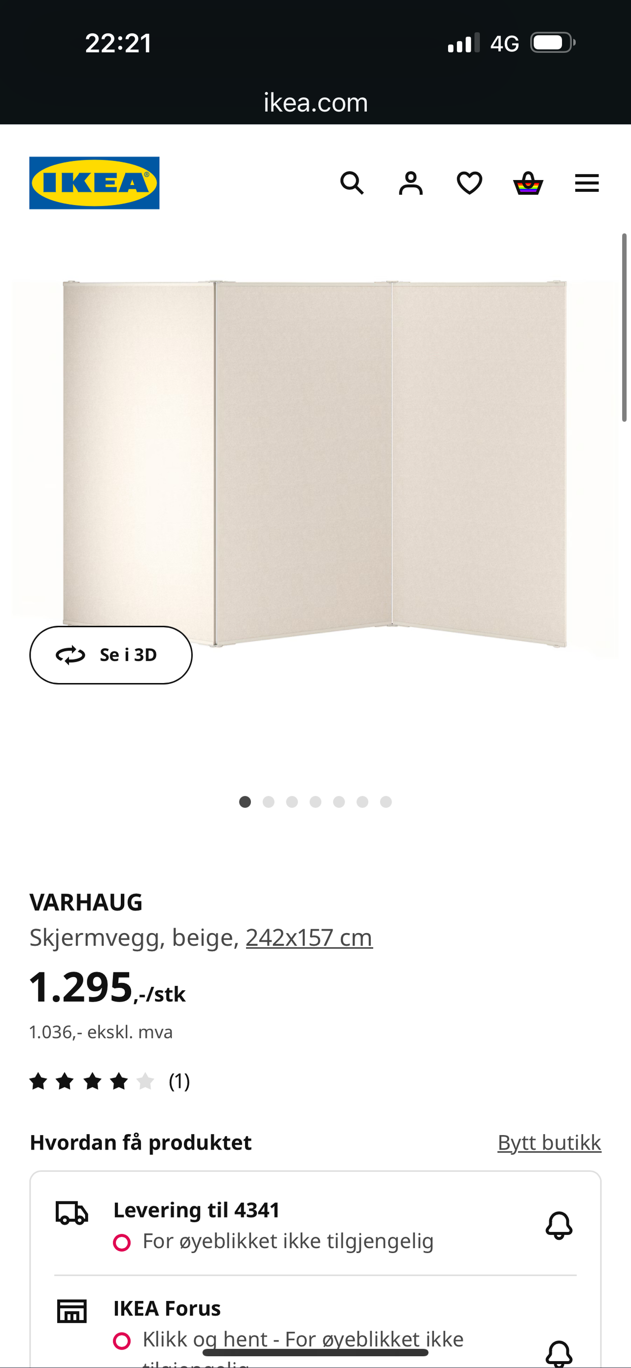 Varhaug skillevegg | FINN-torget