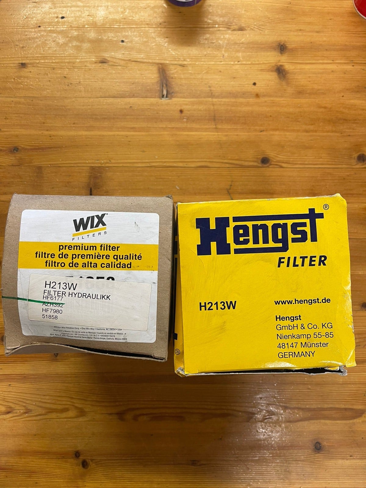 H213W Hydraulikk filtere 2 stk samlet 400kr | FINN torget