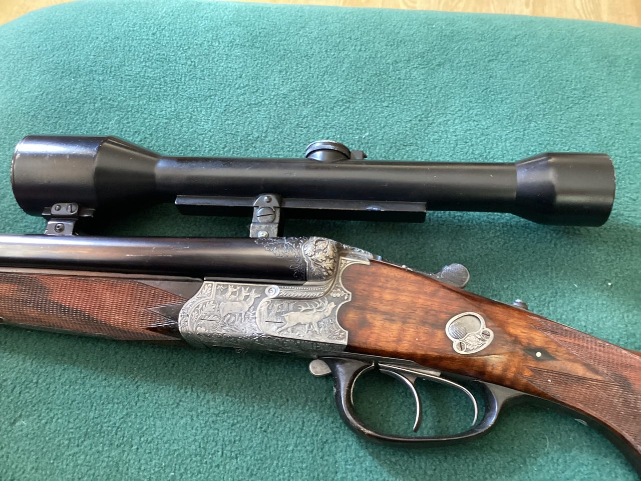 Vierling, Merkel/Waffen Schmid, fra 08.43, Kal. 16/70x2, 5,6x35R, 8x57R ...