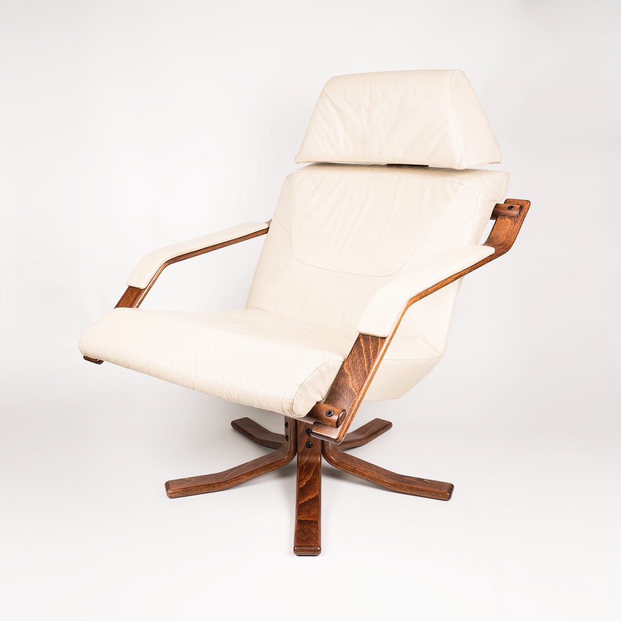 2x Lounge Stoler - Retro Vintage - Beige & Teak | FINN torget