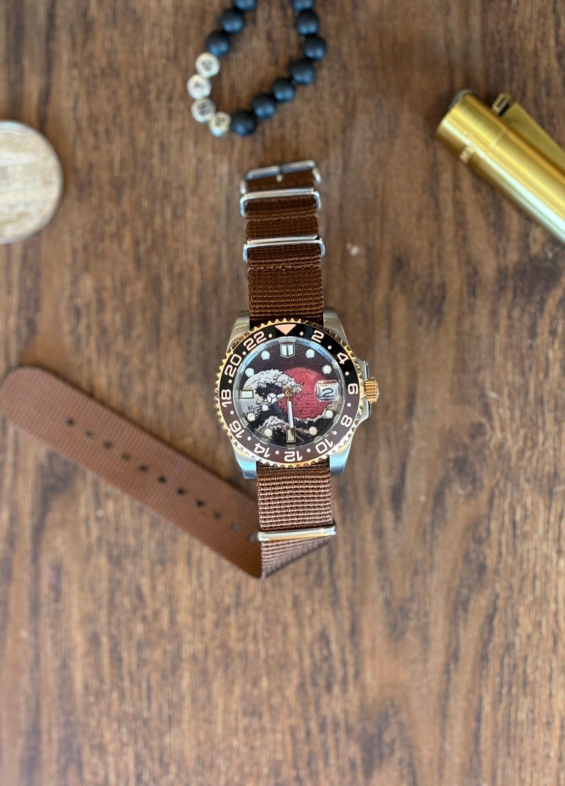 Root beer Kanagawa klokke / Seiko mod | FINN torget