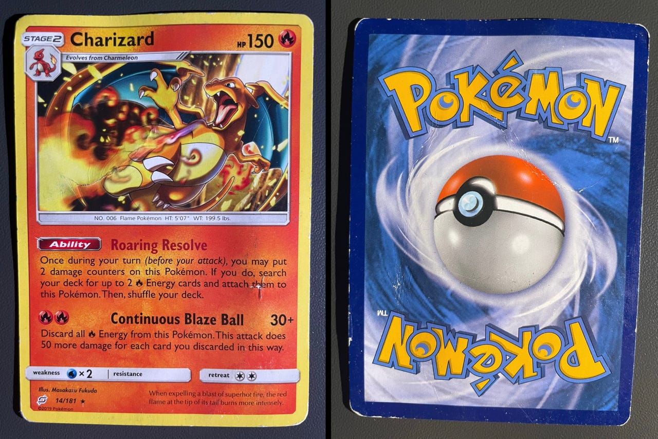 Pokemon-kort rare Charizard #14/181 fra Sun & Moon: Team Up | FINN torget