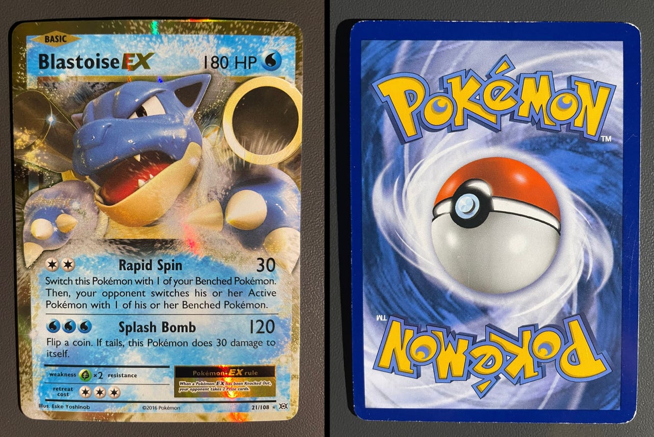 Pokemonkort #21/108 Blastoise EX ultra rare holo fra Evolutions (utgitt ...