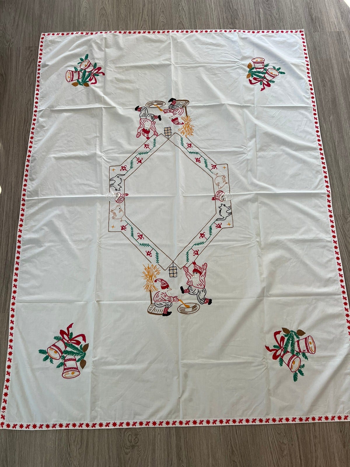 JUL: Gammel brodert juleduk | FINN-torget