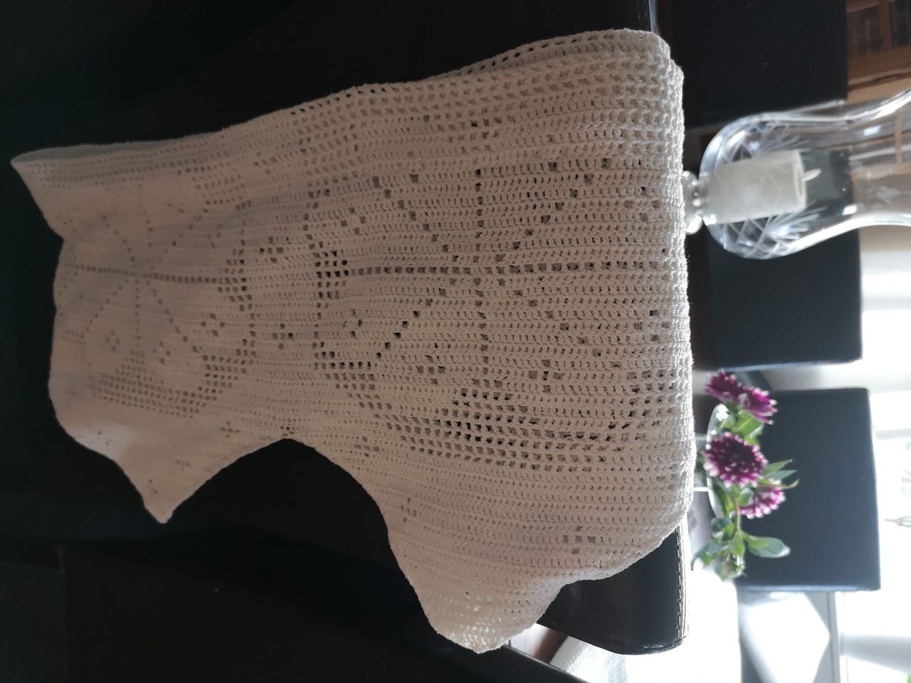 Heklet gardin kappe. | FINN-torget