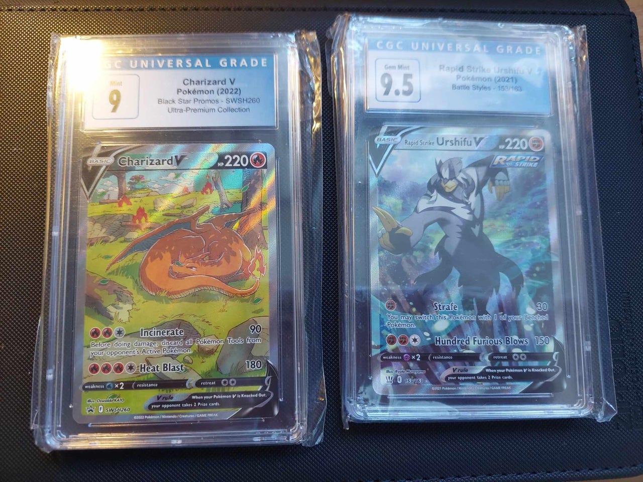 Rapid Strike Urshifu V 153/163 CGC 9.5 og Charizard V SWSH260 CGC9 ...