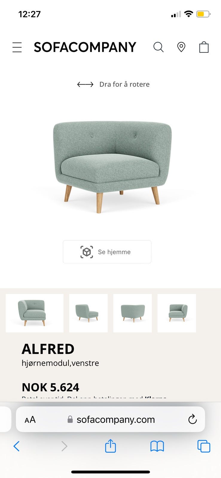 Alfred 1-setemodul og hjørnemodul | FINN-torget