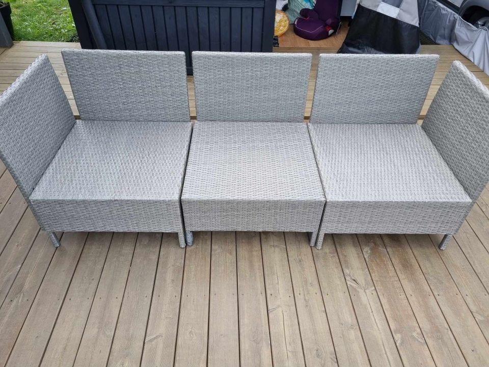 Rotting sofa 3 seter, m puter | FINN-torget