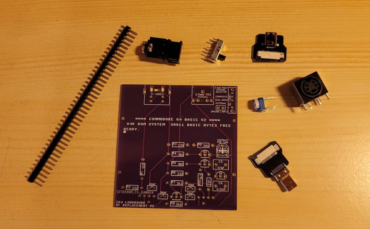 Commodore 64 longboard RF modulator replacement v2. | FINN torget