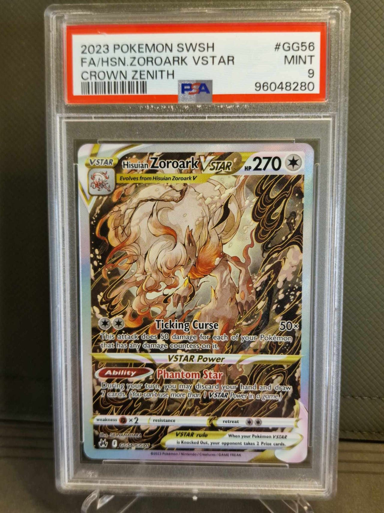 Hisuian Zoroark Vstar #GG56 - Pokemon Crown Zenith PSA 9 | FINN-torget
