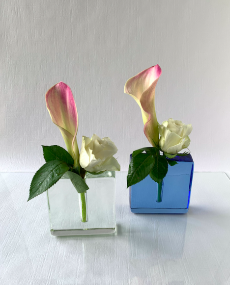 Kunstglass singel blomst vase. Wiesenthal Hutte, eller Lisbeth Dahl ...