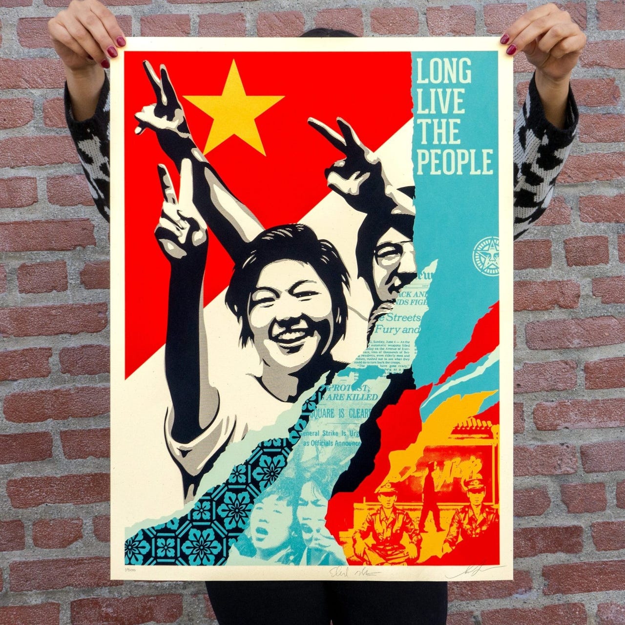 Shepard Fairey (Obey) - Long live the people | FINN-torget