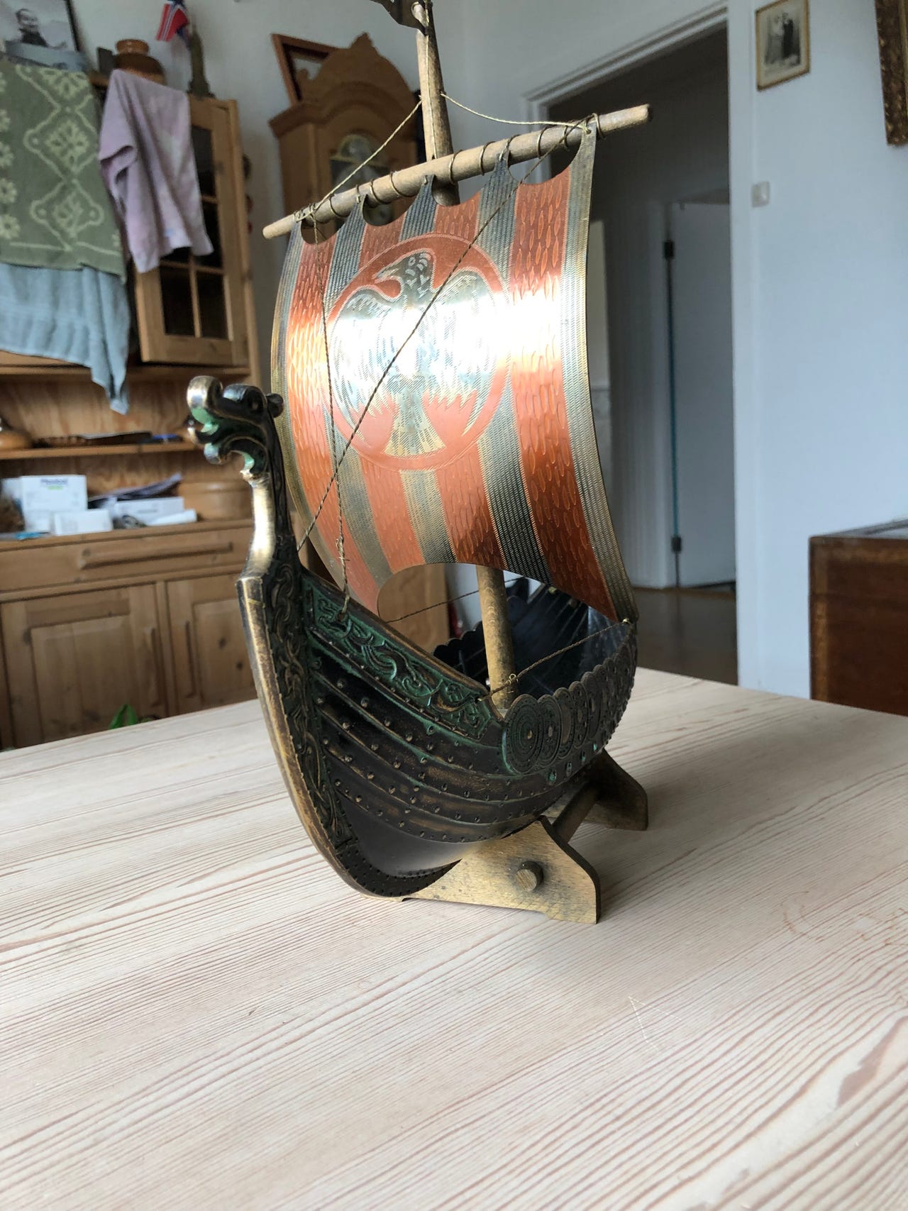 VIKINGESKIP I KOBBER BRONSJE | FINN-torget