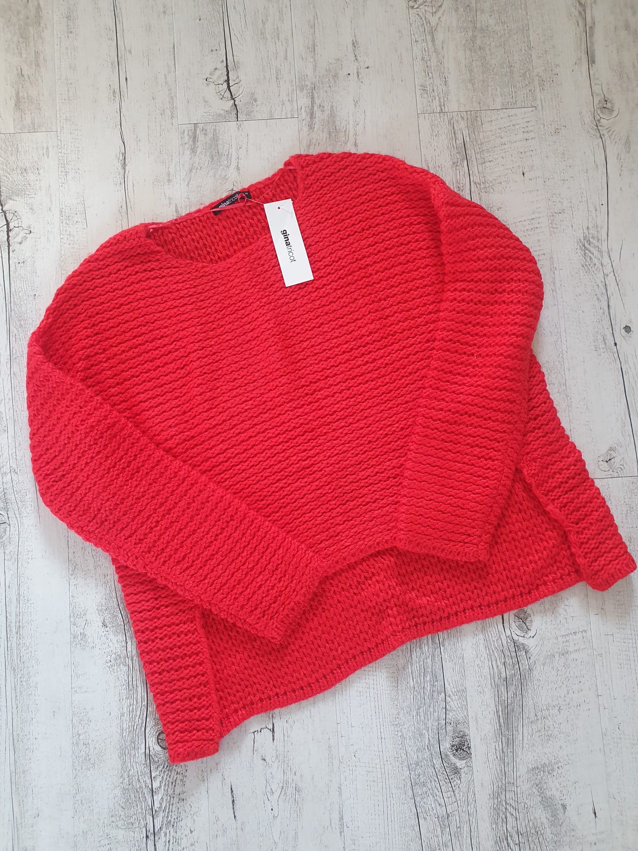 Rød genser Gina Tricot oversize xs 34 s 36 Ny! | FINN-torget