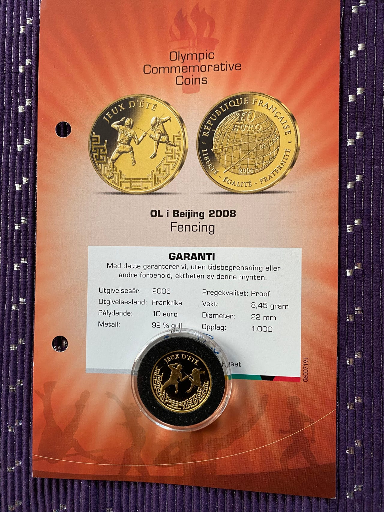 Sjelden OL Beijing gullmynt | FINN torget