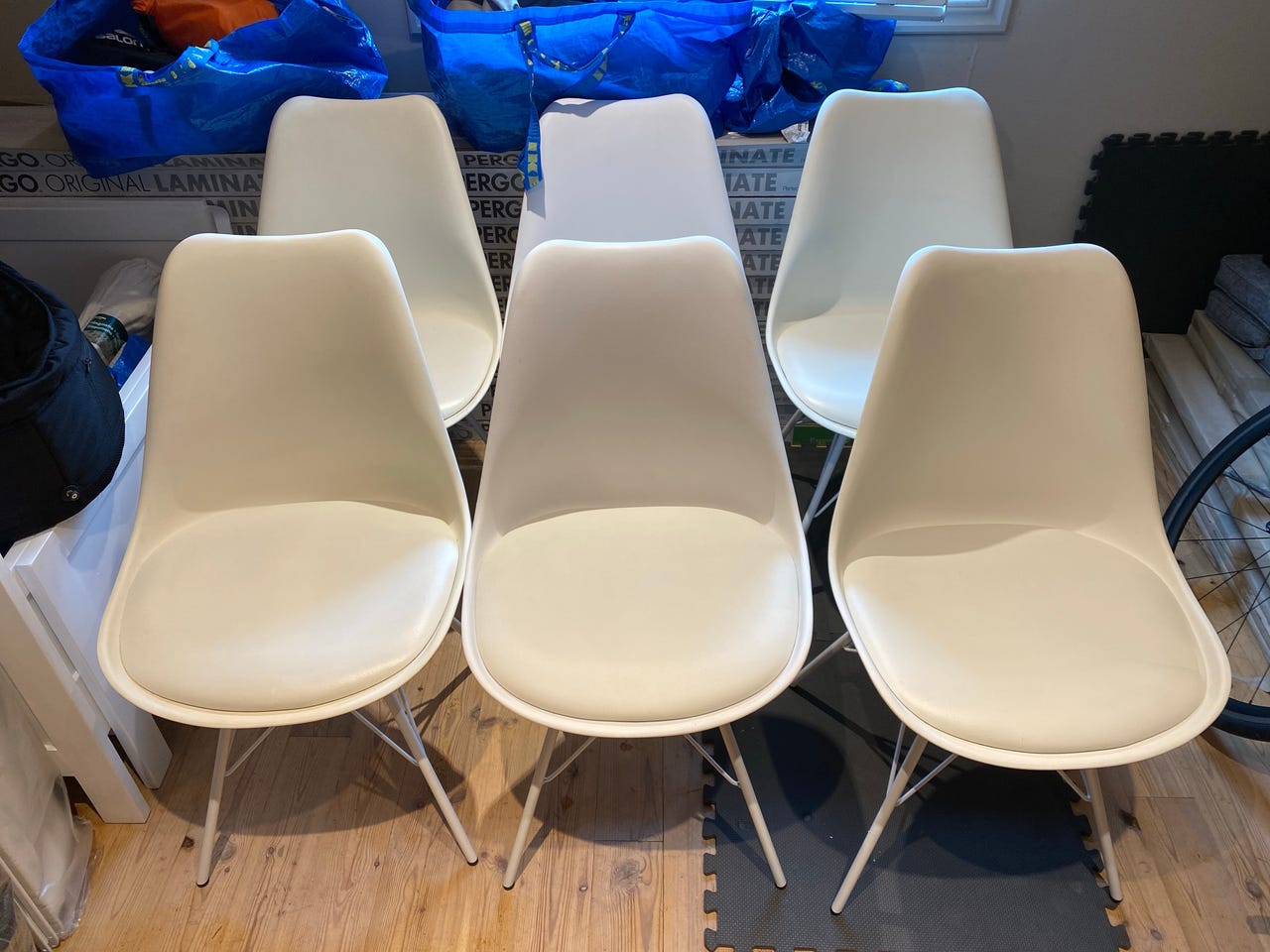 Stoler hvite 6 stk. | FINN torget