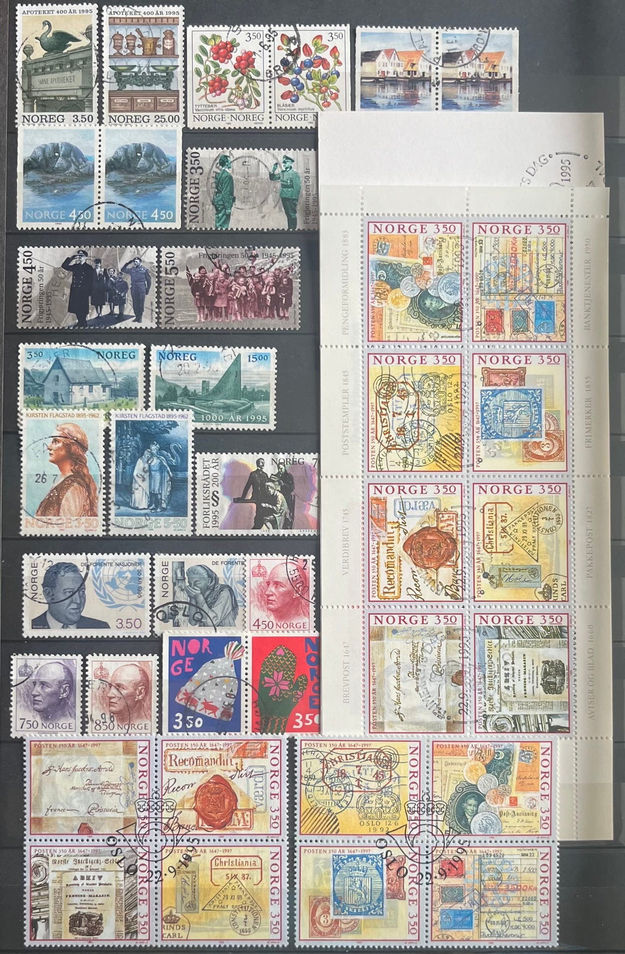 Norge frimerker stemplet, nk 1221-1250, år 1995 komplett pent stemplet | FINN-torget