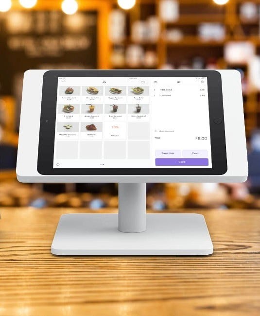 Hvit Zettle iPad stativ | FINN torget