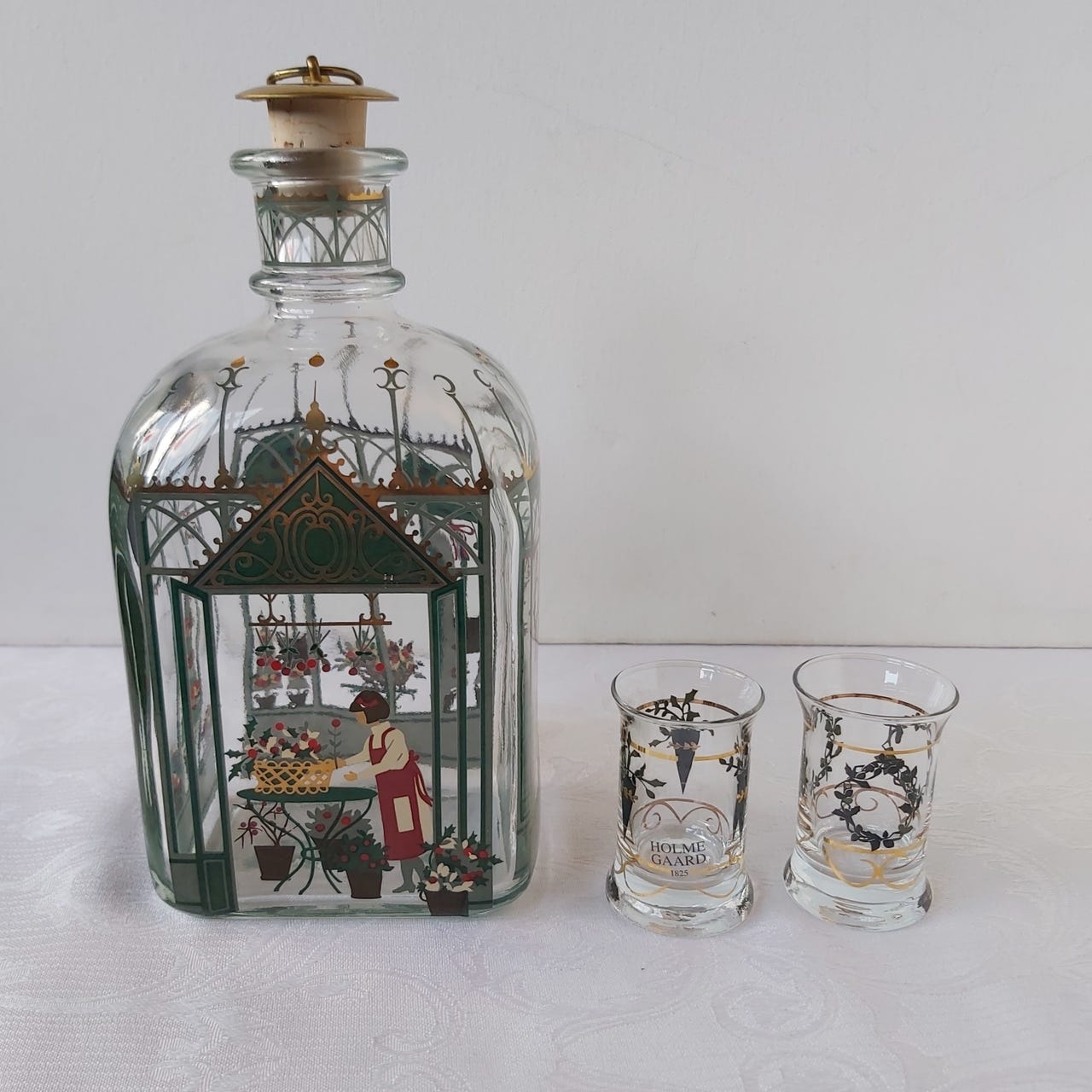 Holmegaard julekaraffel med to glass | FINN-torget