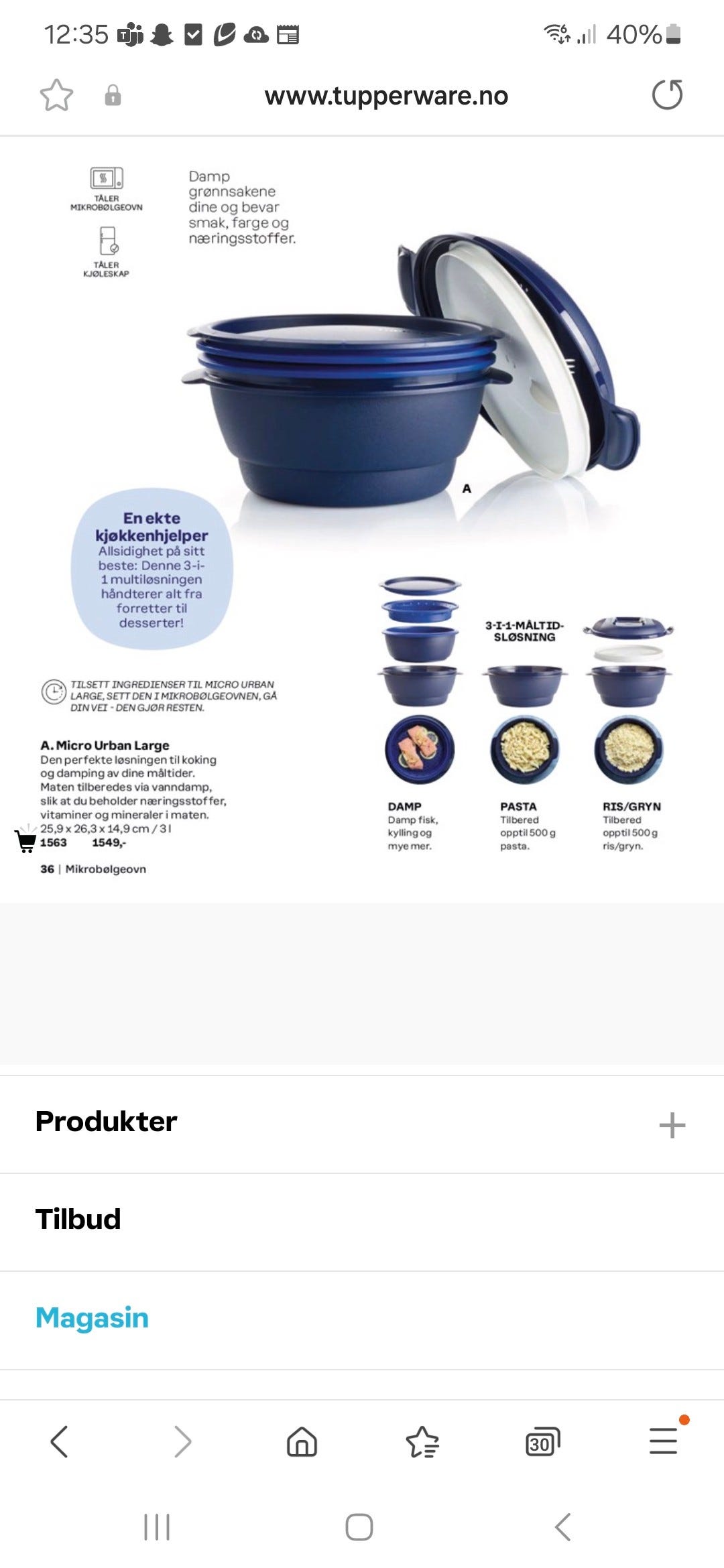 Tupperware Micro Urban Large ubrukt | FINN-torget